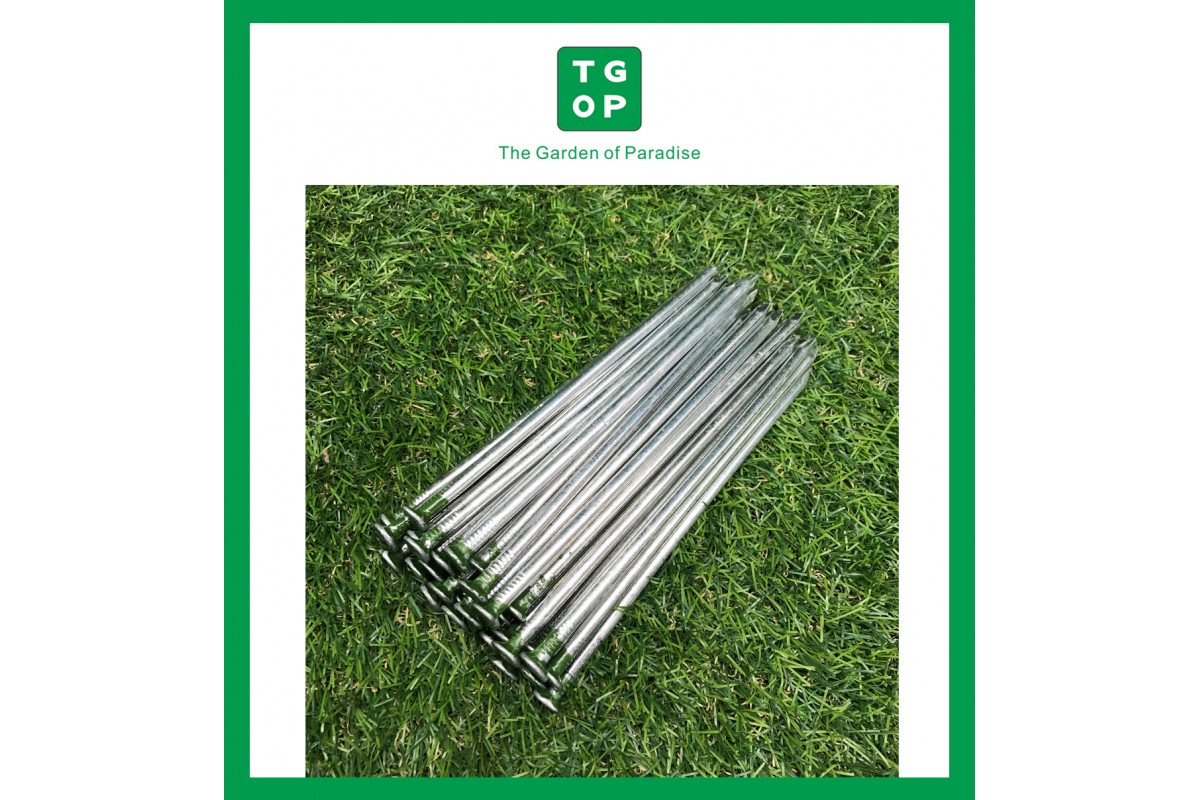 30 Pieces Nails Green Tip Artificial Synthetic Fake Grass Turf Lawn ...