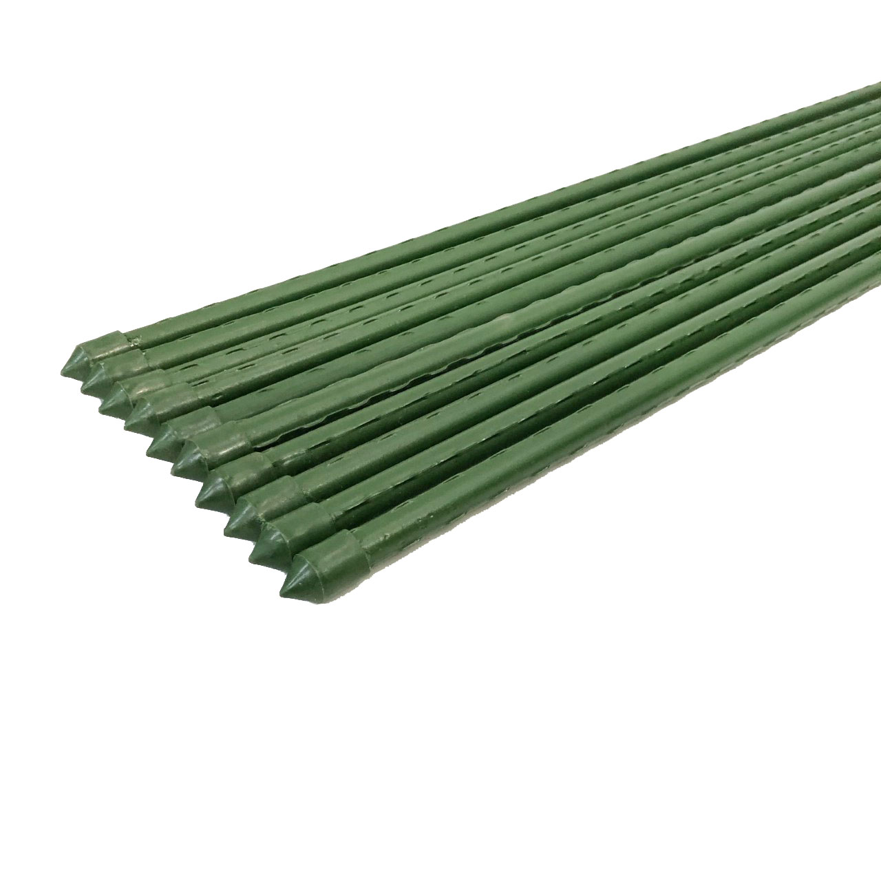 10pcs 1500mm x 11mm Green Garden Stakes PVC Coated Plant Supports ...