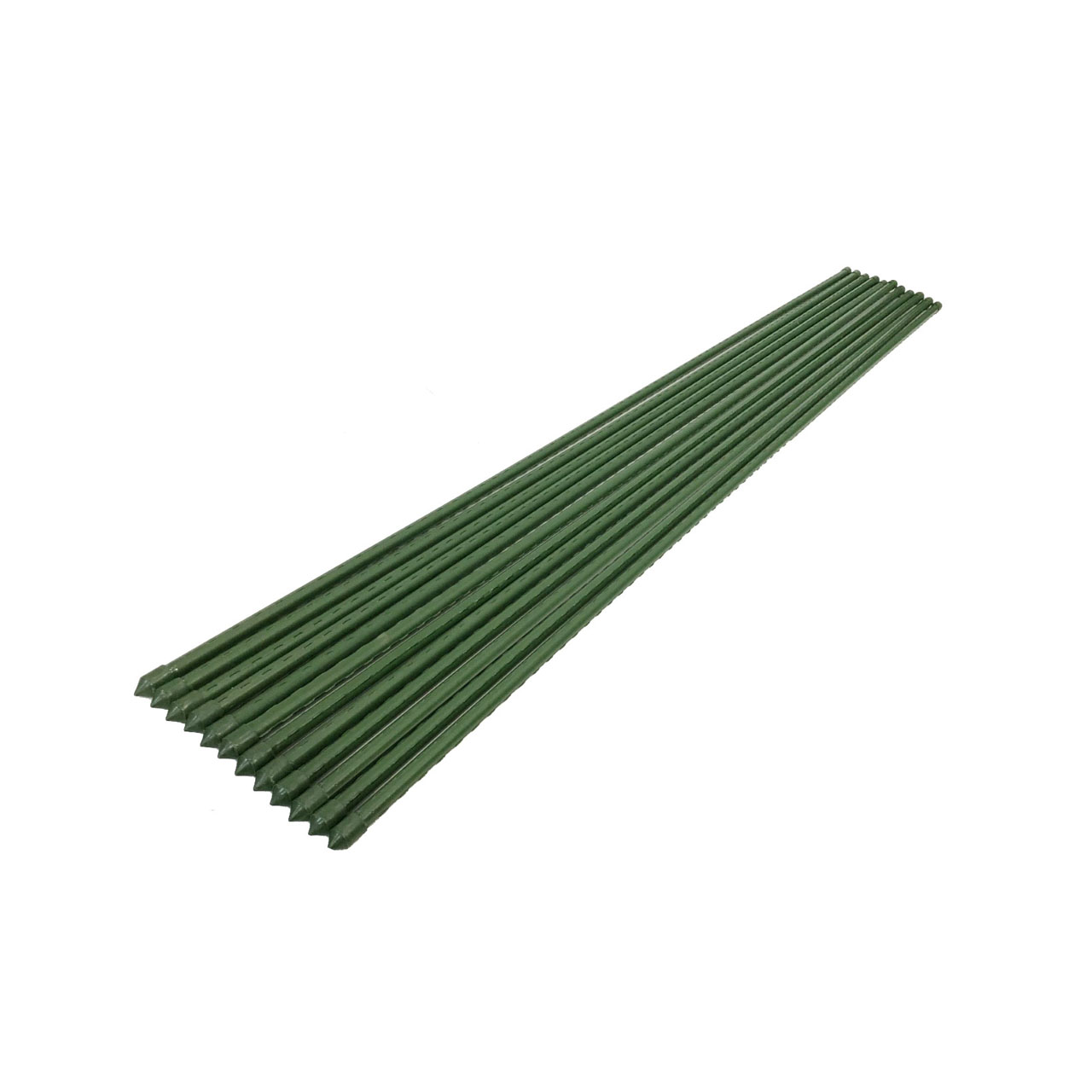 12pcs 1500mm x 11mm Green Garden Stakes PVC Coated Plant Supports ...