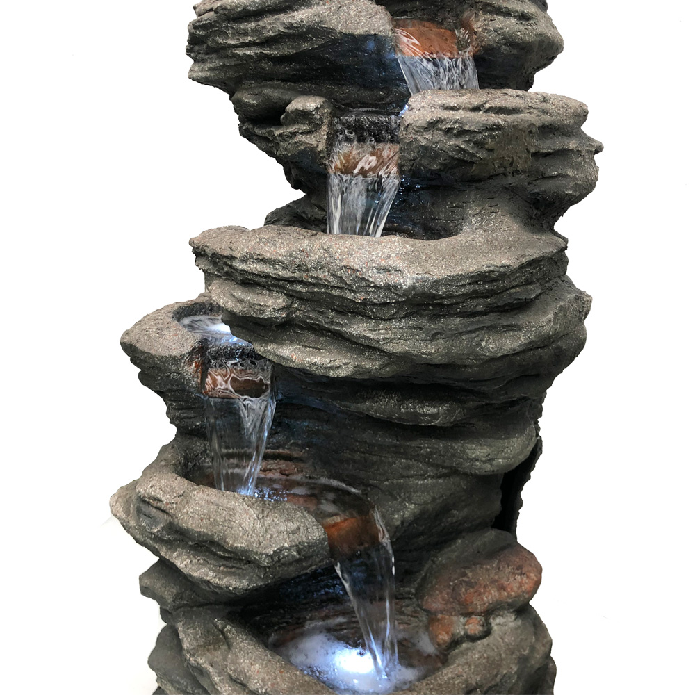 6-Tier Rock Water Feature Water Fountain DW46038 - TGOP