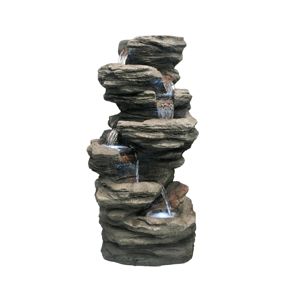 6-Tier Rock Water Feature Water Fountain DW46038 - TGOP