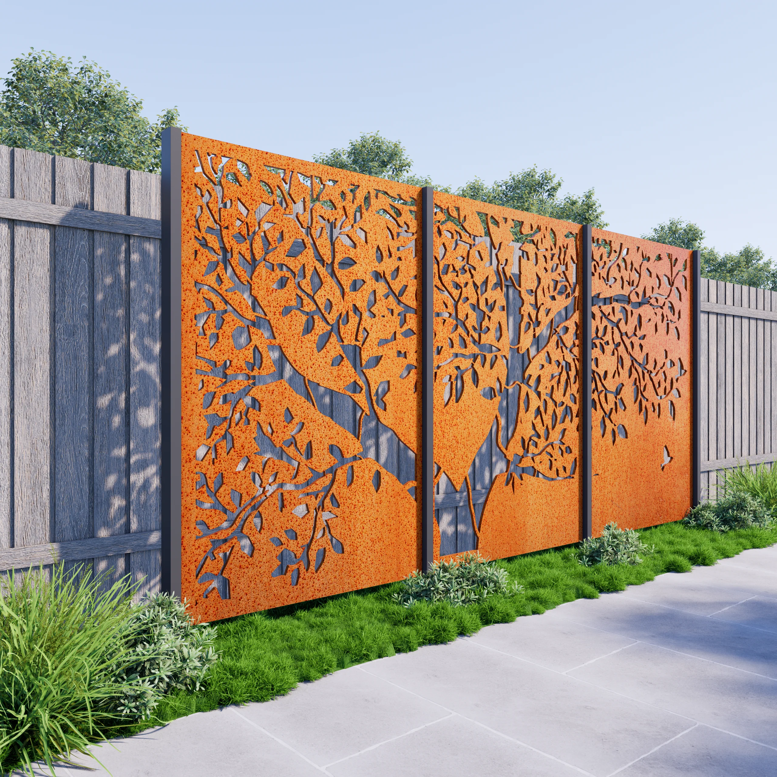 How to Install Corten Steel Screen Panels - TGOP